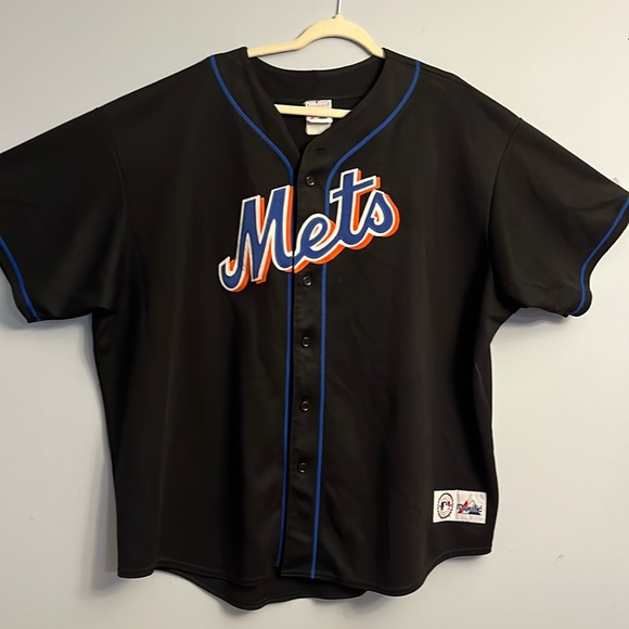 Majestic | Shirts | Vintage Majestic New York Mets Alternate Black ...